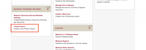 How to create a person record from the dashboard - Mukurtu CMS